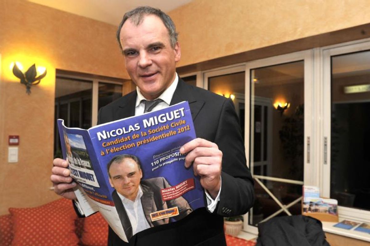 Le candidat du RCF, Nicolas Miguet, à Moulins - La Montagne