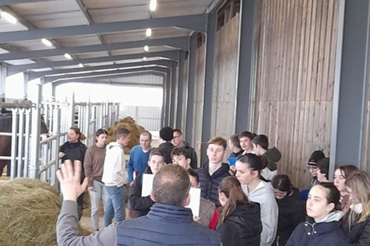 SALIGNY SUR ROUDON. La MFR en visite dans une exploitation - La Montagne