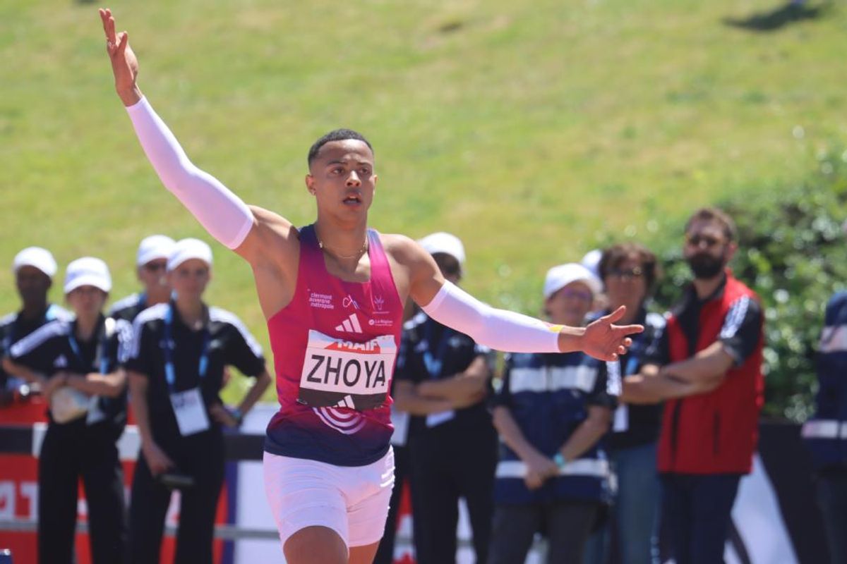 Athlétisme : Sasha Zhoya deuxième sur la finale du 110 m Haies aux ...