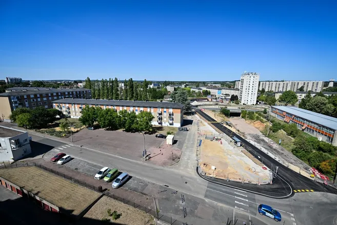 Tracé du boulevard Maréchal-Leclerc (RD 907), travaux de nuit, tour 19 ...