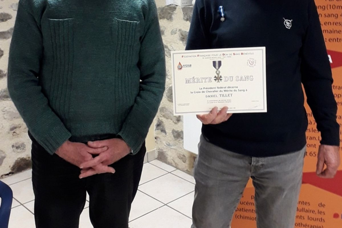 SAINTE EULALIE. Daniel Tillet, chevalier du mérite du sang - La Montagne