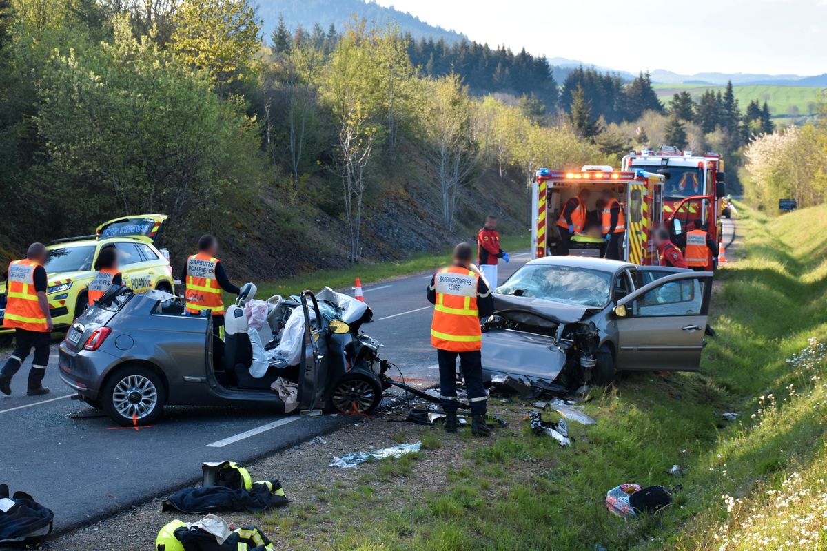 Deux personnes héliportées après un violent choc frontal à Champoly - Le Pays Roannais
