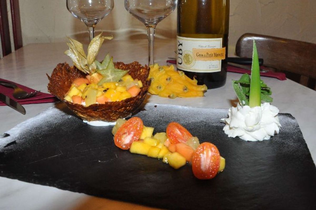 La coupelle croustillante de fruits exotiques et sa crème - La ...