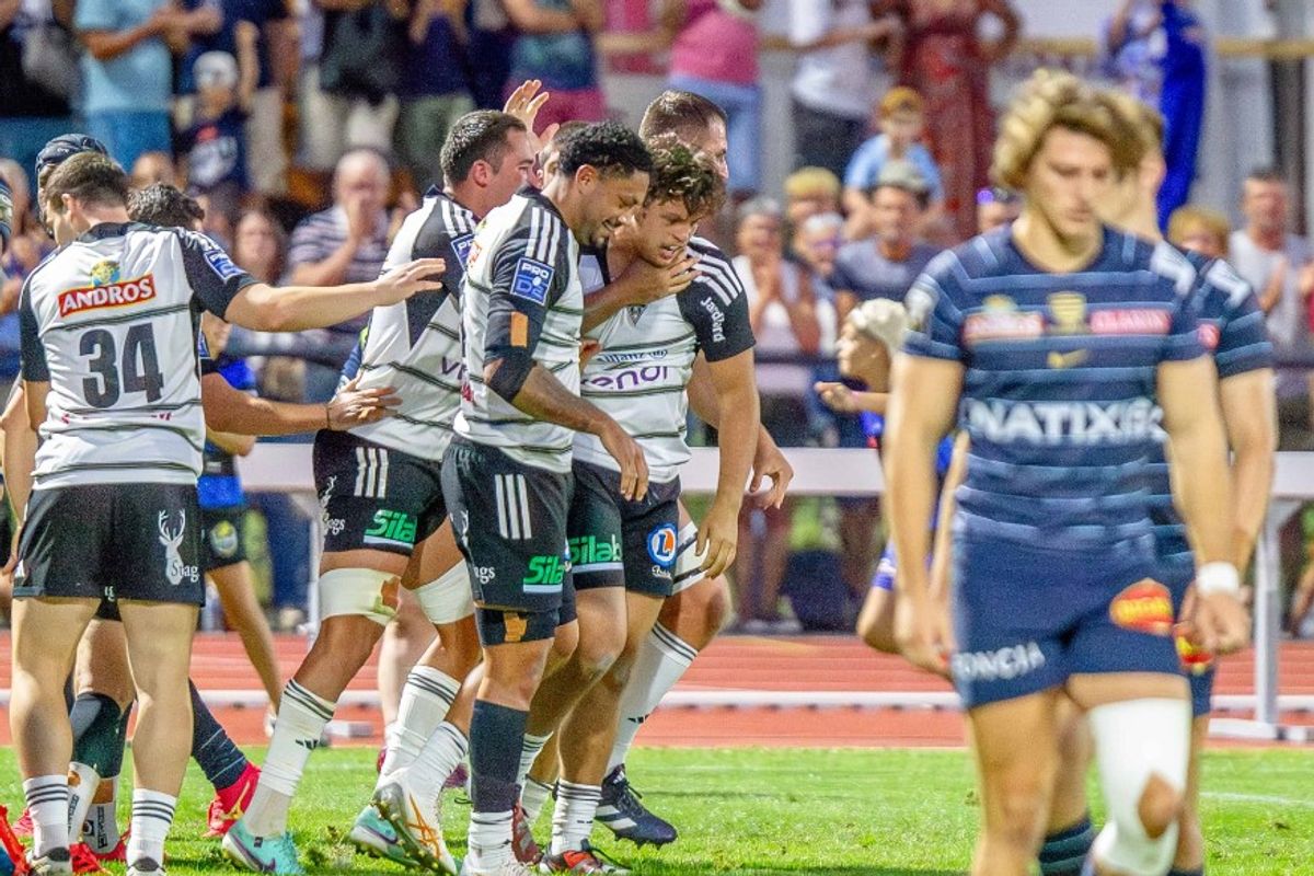 Quentin Algay, talonneur de 18 ans du CA Brive après son premier essai ...