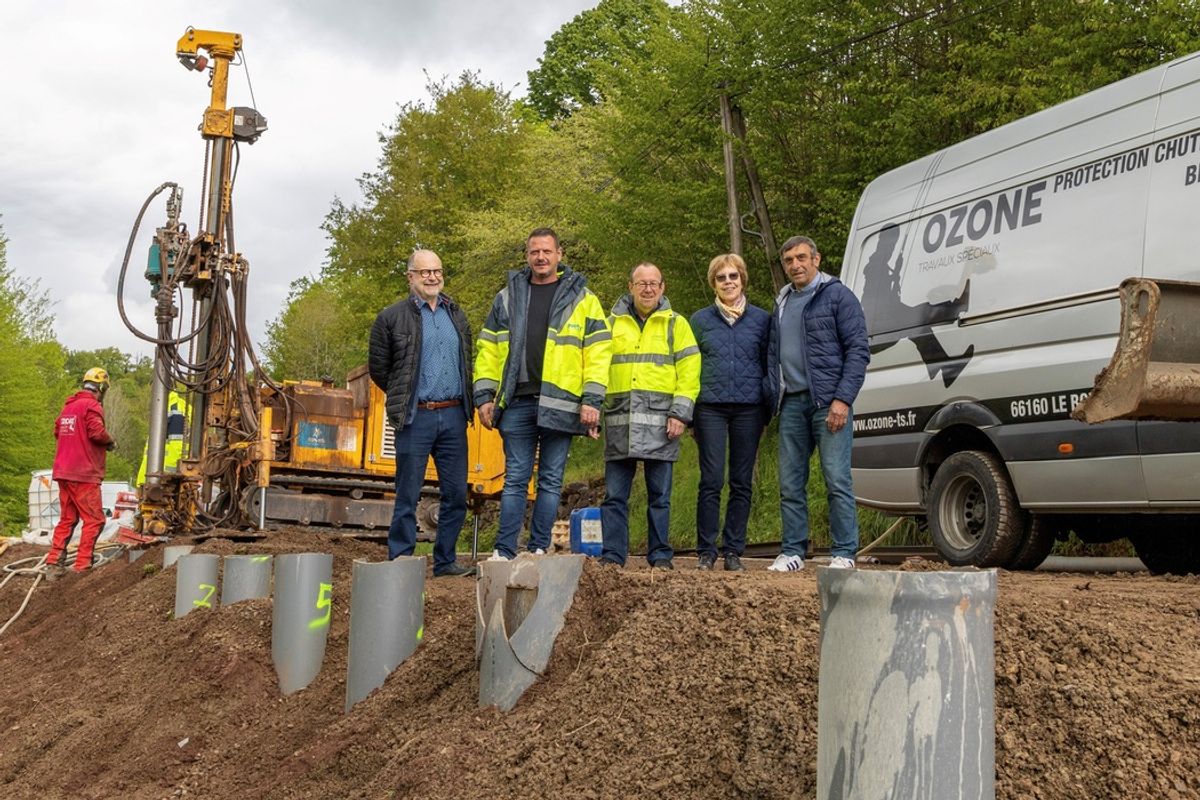 LANTEUIL. Un renforcement des talus de la RD 150 - La Montagne