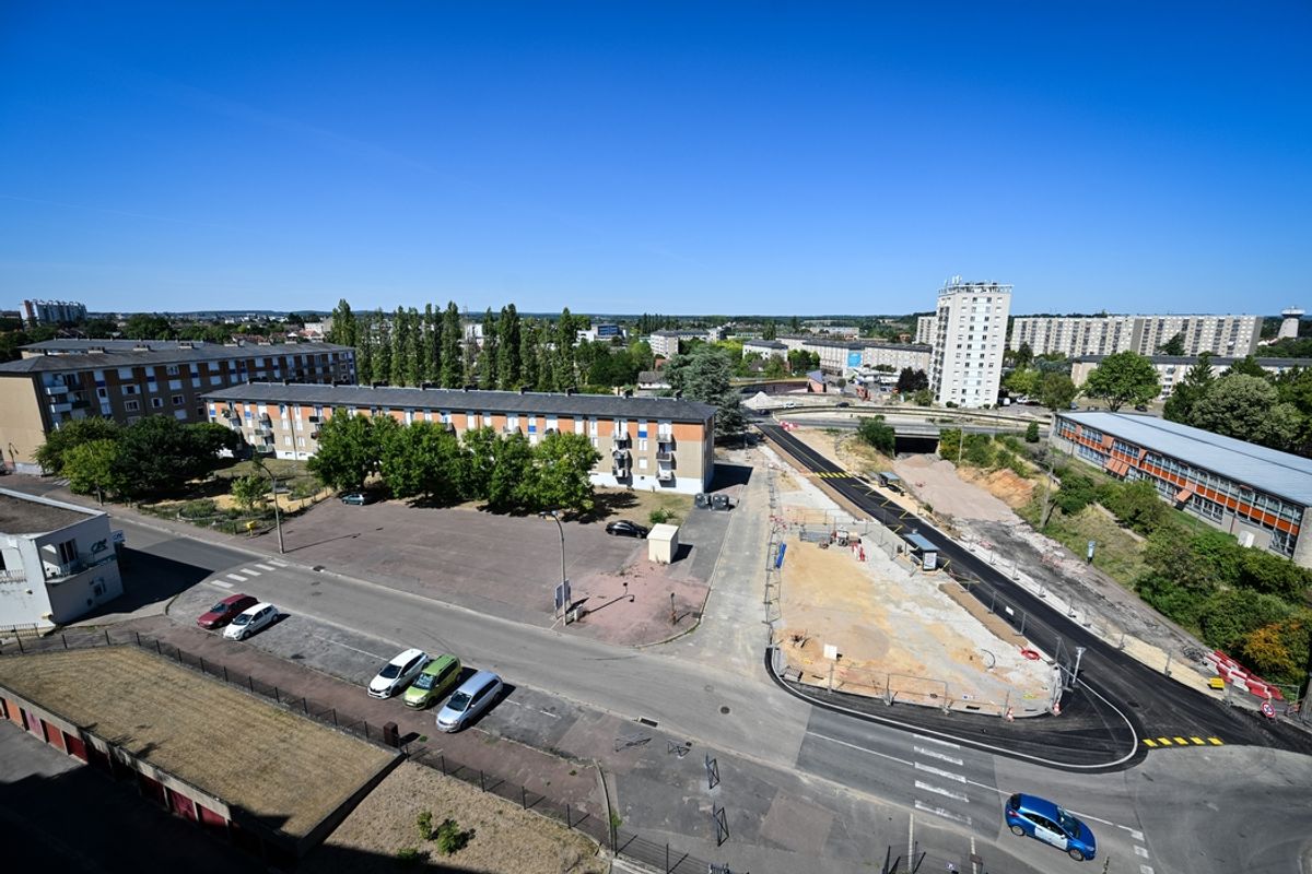 Tracé du boulevard Maréchal-Leclerc (RD 907), travaux de nuit, tour 19 ...