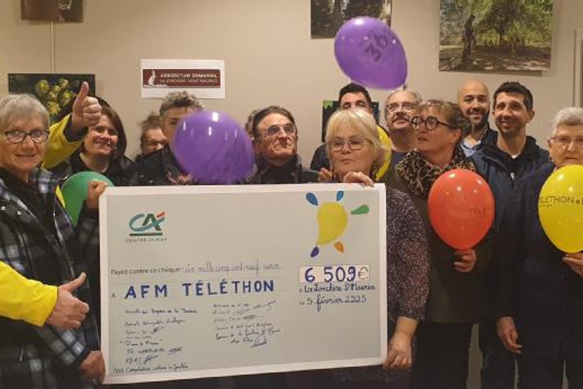 Un chèque de 6.509 € remis à l’AFM-Téléthon - Le Populaire du Centre