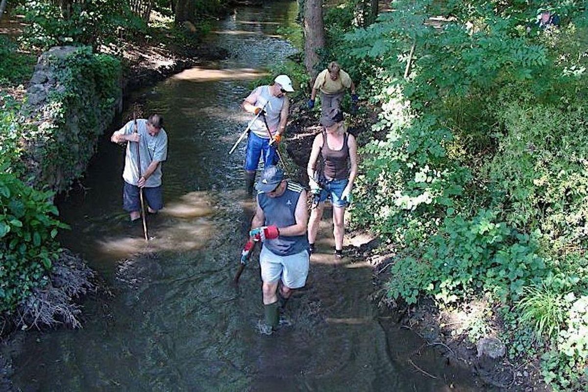 Nettoyage de la rivière Auzon. - La Montagne