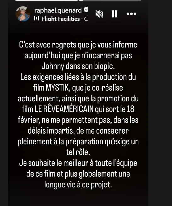 L’acteur Raphaël Quenard renonce à incarner Johnny Hallyday dans un ...