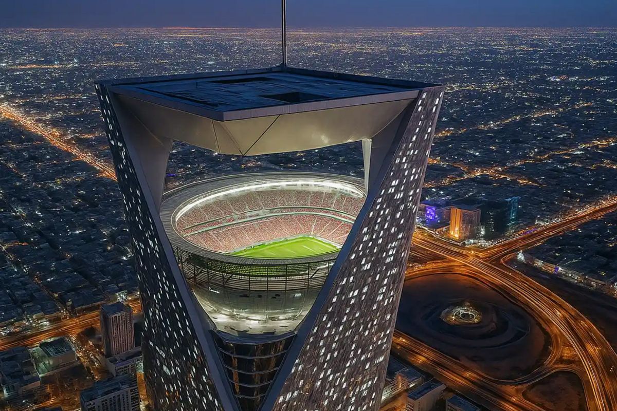 Non, ce stade suspendu à 350 mètres de haut ne va pas vraiment exister ...